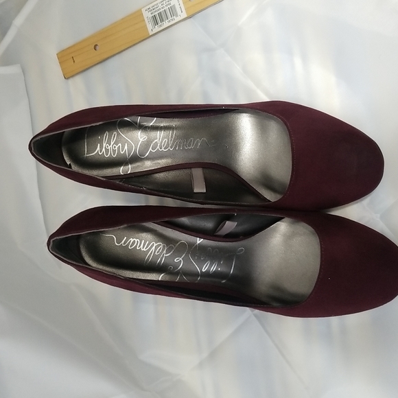 libby. edelman | Shoes | Libby Edelman Burgundy Chunky Heels | Poshmark
